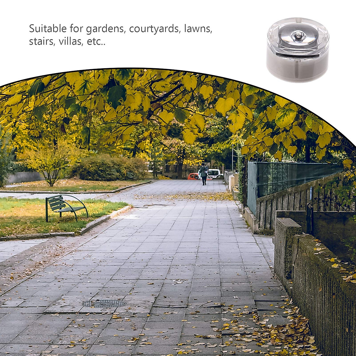 Uonlytech Solar-Powered Yard Lamp Underground Ground Buried Light Outdoor Solar Garden Easy Install Red Waterproof