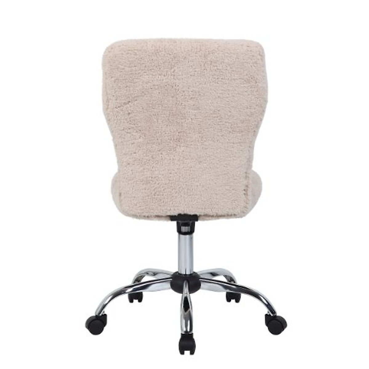 Boss Office Products Tiffany Fur Make-Up Modern Office Chair in Cream, 1 count