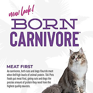 Tiki Cat Born Carnivore High Protein, Chicken, Herring & Salmon Meal, Grain-Free Baked Kibble to Maximize Nutrients, Dry Cat Food, 5.6 lbs. Bag
