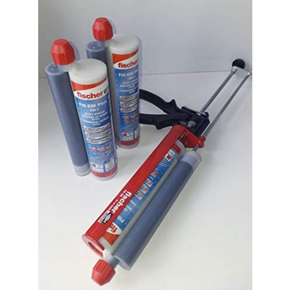 fischer Injection Mortar FIS EM Plus 390ml (13.2 Oz) Chemical Anchoring on Cracked and Uncracked Concrete Strongest Universal Mortar in The Market - Single Piece Pack