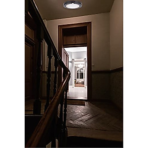 LIT-PaTH LED Motion Sensor Flush Mount Ceiling Lighting Fixture, Closet Light with Dusk to Dawn, 10.5W, 700 Lumen, 6.2 Inch, Anti-Rust Galvanized Housing, Bronze Finish 3000K 1-Pack