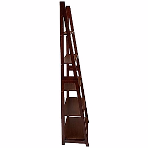 PJ Wood 5 Tier A-Frame Ladder Shelf - Espresso