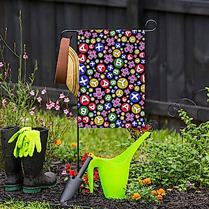 LookHUMAN Video Game Controller Buttons Pattern Fun Garden or Yard Flag