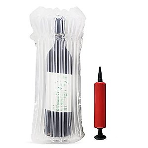 Wine Bottle Travel Protector Bags, Monkkino 8 Packs Inflatable Bubble Cushion Wrap, Safety Choice for Glass Bottles in Transport with Luggage, Air Filled Packaging Sleeves with Reusable Pump