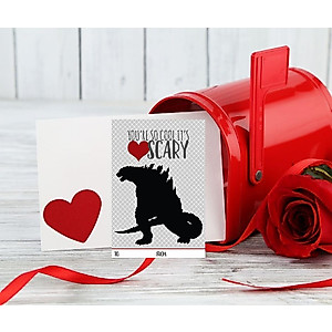 Silly Goose Gifts Monster Zilla Themed Valentines Day Card for Kids School Classroom Exchange (Set of 24) Sharing Gift Giving Valentine's Children