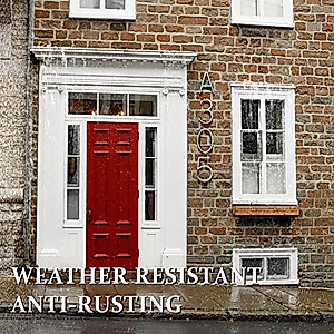 House Numbers for Outside, Gibolin 5 Inch Silver Floating Metal Modern Address Numbers Garden Door Mailbox Decor Anti-Rust Visibility Signage with Nail Kit, Number 9