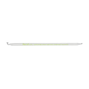 Karat Earth KE-C9300W 7.75" Paper Wrapped Jumbo Paper Straw (5mm) - White (2,000 ct)