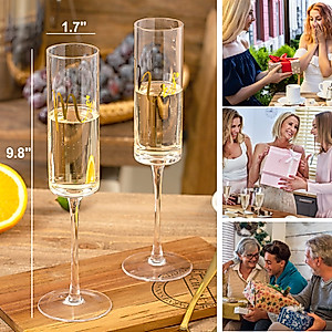 iooiluxry Wedding Cake Knife and Server Set, Mr and Mrs Champagne Flutes Wedding Glasses for Bride and Groom, Cake Cutting Set for Wedding Bridal Shower Gifts