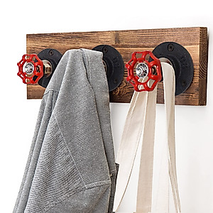 DSDS 3 Pcs Industrial Pipe Coat Hook Racks Wall Mounted Clothing Racks with Hardware for Home