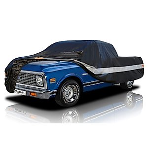 Holthly 10 Layers Truck Cover Waterproof All Weather. Pickup Truck Cover Rain UV Protection. Length: Up to 210 inches, Universal Fit Most Regular Cab Short Box Ford F100 Chevy C10 S10 Ram 150 250.