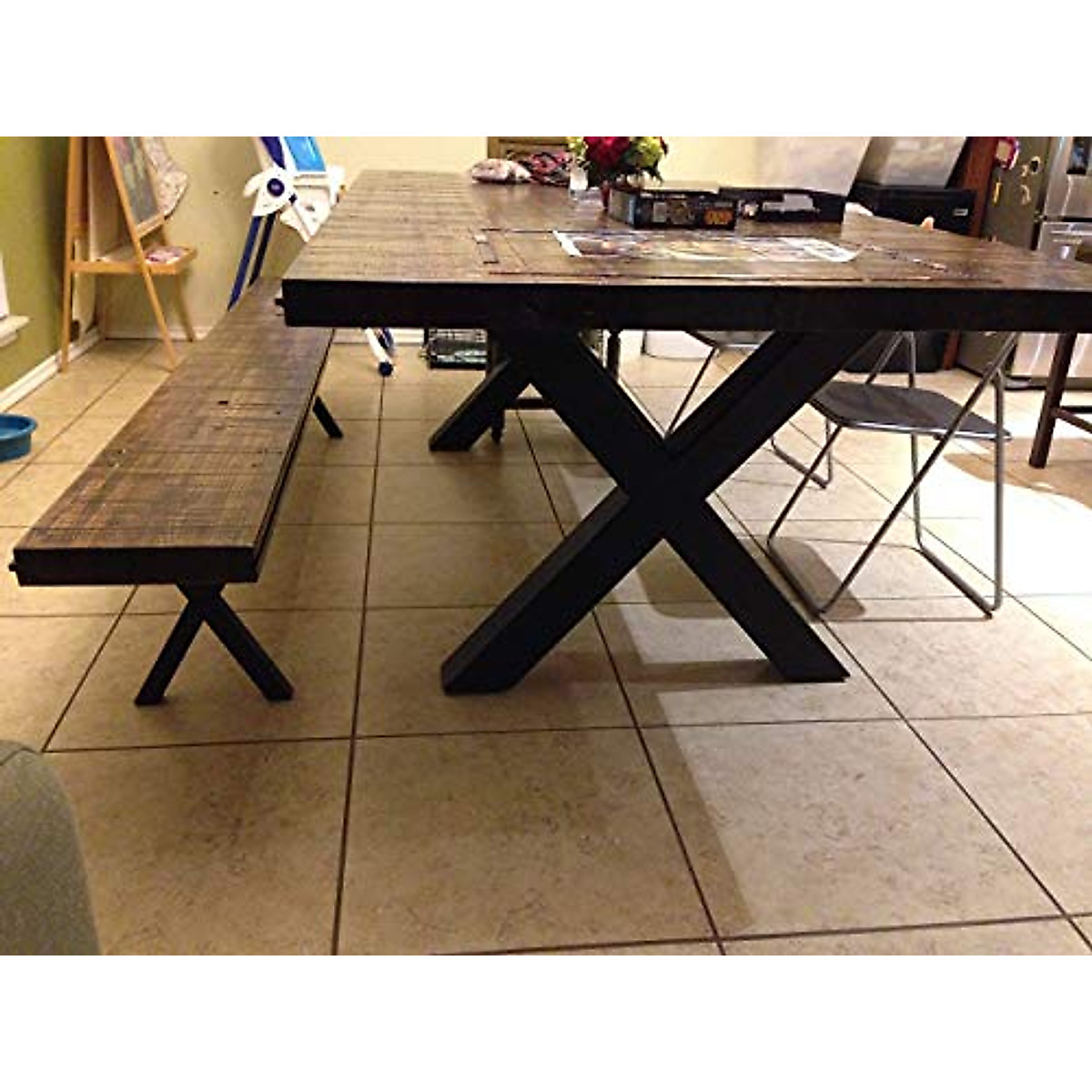 Metal Table Legs, X-Frame Style - Any Size and Color