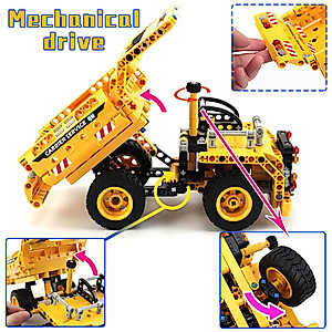 Amy&Benton Dump Truck Building Toys Sets for Boys 8-12 or Airplane Building Kit STEM Plane Building Toys Set for Kids