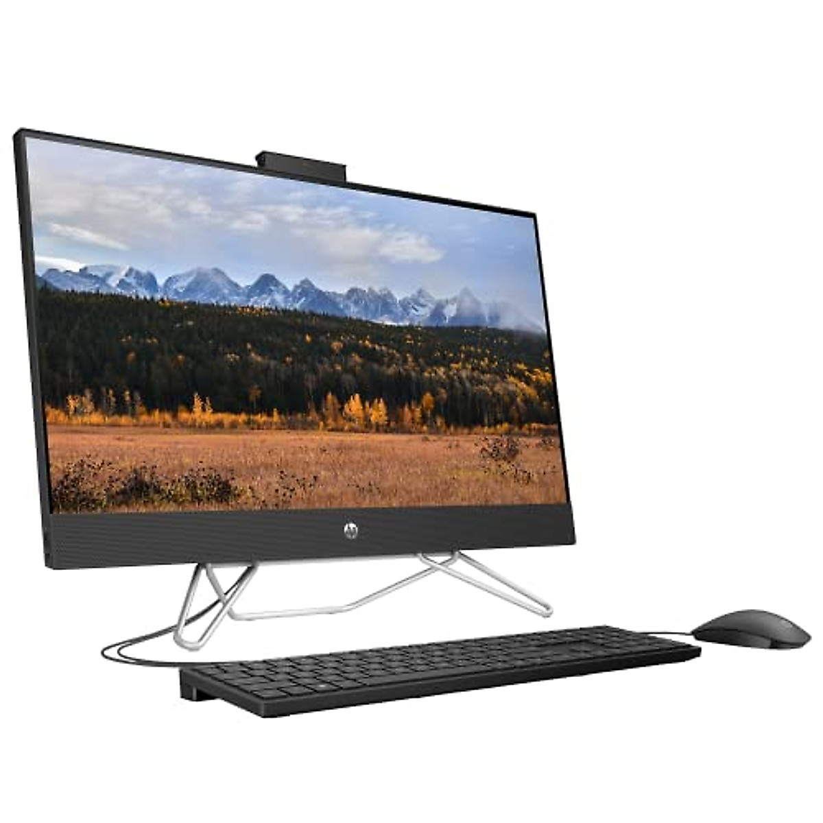 HP 27 All-in-One Desktop, 27" FHD Screen, AMD Ryzen 5 5625U Processor, 32GB DDR4 RAM, 1TB PCIe SSD, Pop-up Webcam, RJ45, HDMI, Wi-Fi 6, Wired KB & Mouse, Windows 11 Home, Black