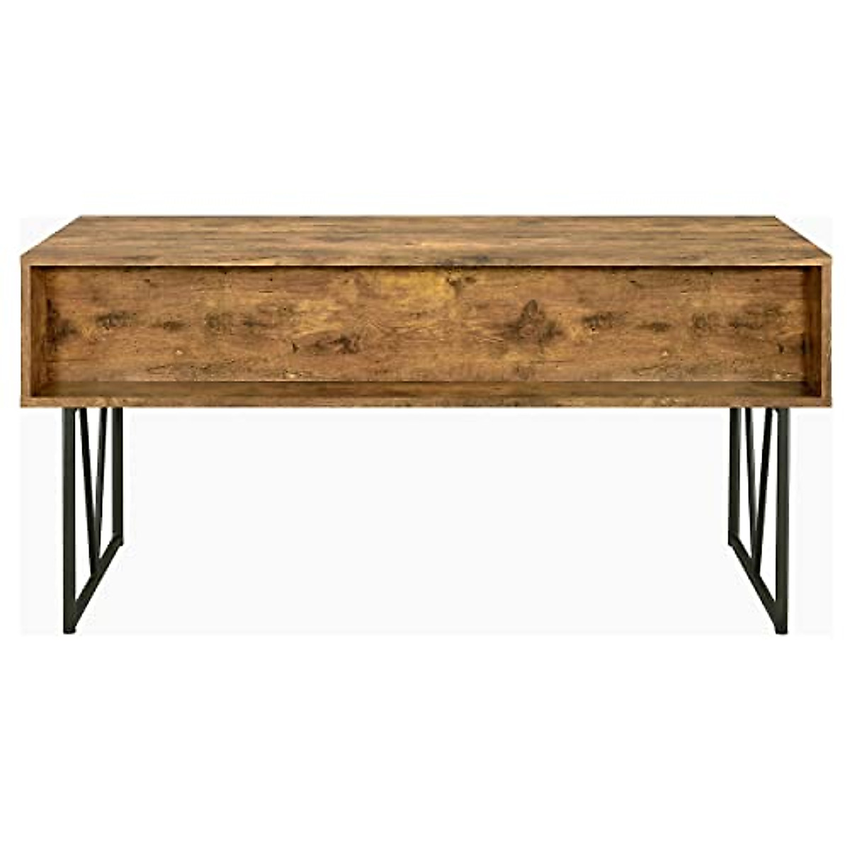 COASTER Analiese 4-Drawer Writing Desk Antique Nutmeg and Black