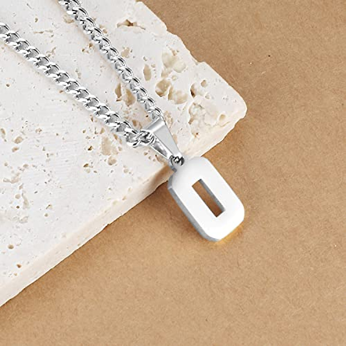 Number Necklace for Boy Silver Athletes Number Chain Stainless Steel Charm Pendant Personalized Sports Jewelry for Men Basketball Baseball Football(3)