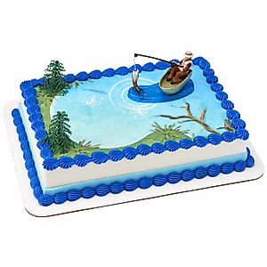 DecoPac Fisherman with Action Fish DecoSet Cake Decoration, 3 Piece Set, (16334)