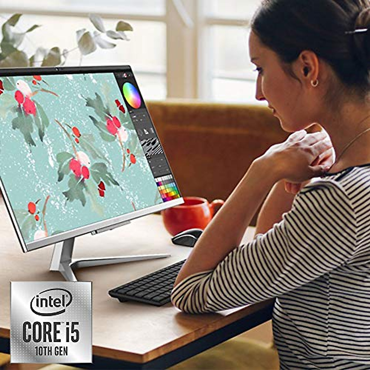 Acer Aspire C24-963-UR14 AIO Desktop, 23.8" Full HD Display, 10th Gen Intel Core i5-1035G1, 12GB DDR4, 512GB NVMe M.2 SSD, 802.11ac WiFi 5, Wireless Keyboard and Mouse, Windows 10 Home