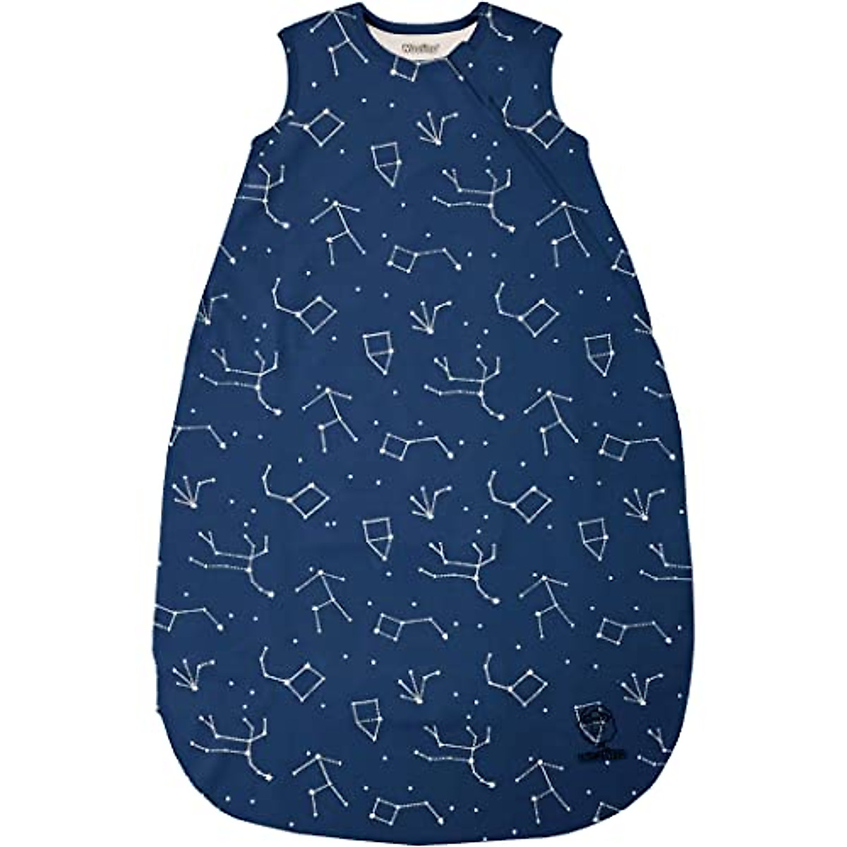 Woolino Merino Wool Baby Sleep Sack - 4 Season Basic Sleep Sack for Baby - Two-Way Zipper Sleeping Bag for Infants - Baby Wearable Blanket - 6-18 Months - Night Sky