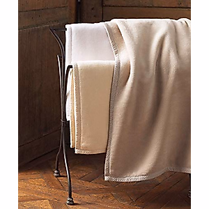 Peacock Alley All Seasons Luxury Cotton Blanket - 100% Long Staple Cotton Throw Blanket for Sofa and Bed - Queen (Natural)