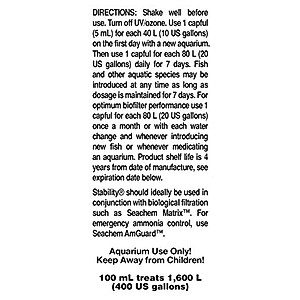 Seachem Stability Fish Tank Stabilizer - For Freshwater and Marine Aquariums 100ml