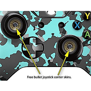 WraptorSkinz Decal Style Vinyl Skin Wrap compatible with XBOX One Original Wireless Controller WraptorCamo Old School Camouflage Camo Neon Teal - (CONTROLLER NOT INCLUDED)