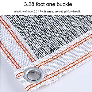 Shade Cloth Shade Net 85% Shadow Cloth, with Grommets, Reflective Aluminum Foil Shade Net, Suitable for Patio Lawn, Balcony Privacy Sunblock Screen Mesh