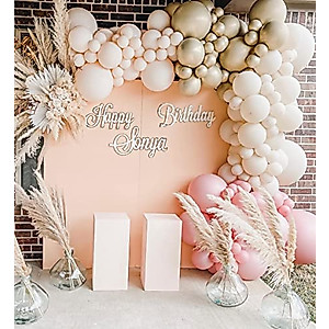 Dusty Rose Pink Nude Peach Neutral Brown Ivory White Boho Balloons Balloon Garland Kit, Boho Neutral Birthday Wedding Baby Shower Party Decorations for Girl