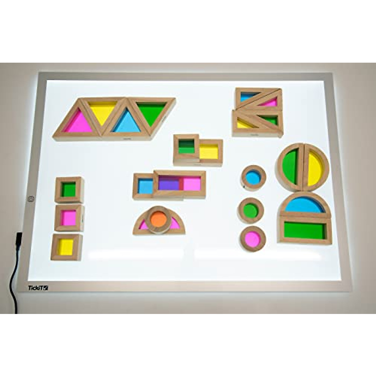 TickiT Rainbow Blocks - Set of 24 - Sensory Blocks for Toddlers Aged 12M+ - Colorful Montessori Stacking Shapes - First Building Blocks