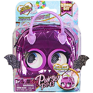 Purse Pets Micros, Baddie Bat Mini Kids Purse with Eye Roll, Shoulder Bag Crossbody Purse Accessories, Girls Coin Purse & Tween Gifts