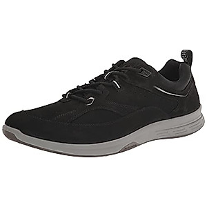 ECCO Men's Exceed Walking Sneaker Hiking Shoe, Black/Black Nubuck, 12-12.5