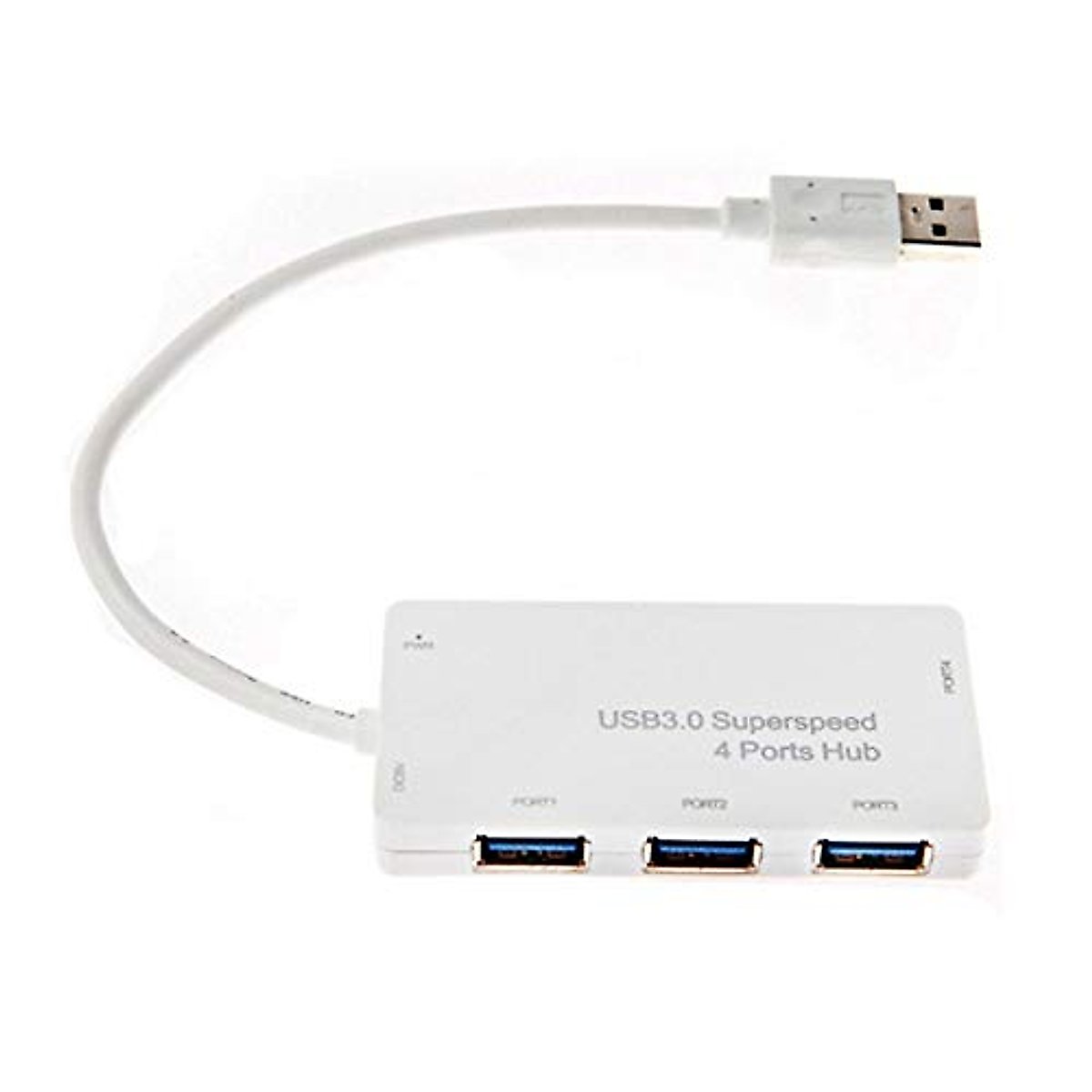 Lysee Plug & Connectors - USB 3.0 Hub 4 Port USB Hub 5Gbps Super-Speed USB Splitter Adapter Computer Periphearls for PC Laptop Notebook - (Color: White)