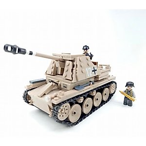 General Jim's Military Brick Building Set - WW2 German Army Tank Destroyer SD.KFZ.138 Marder III Building Blocks Model Set for Military and Brick Enthusiast and for Teens and Adults