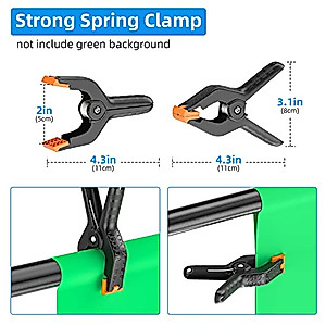EMART T-Shape Portable Background Backdrop Support Stand Kit 5ft Wide 8.5ft Tall Adjustable Photo Backdrop Stand with 4 Spring Clamps