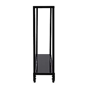 SEI Furniture Bergen Narrow Metal Console Table, Black