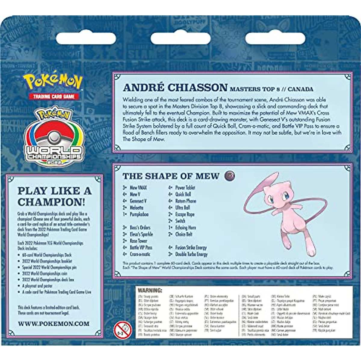 Pokemon TCG André Chiasson 2022 World Championships Deck
