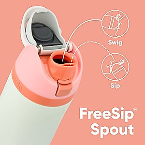 Owala FreeSip Insulated Stainless Steel Water Bottle with Straw for Sports and Travel, BPA-Free, 24-oz, Boneyard