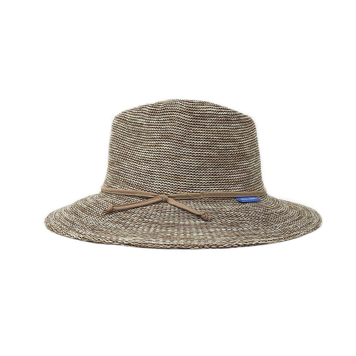 Wallaroo Hat Company – Women’s Victoria Fedora – UPF 50+ Sun Protection, Wide Brim Packable Design and Adjustable Sizing for Medium Crown Sizes – Sun-Smart Hat for Everyday (Mixed Camel)