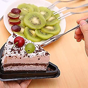 WARMBUY Small Stainless Steel Forks for Cocktail Appetizer Dessert Party, Set of 12