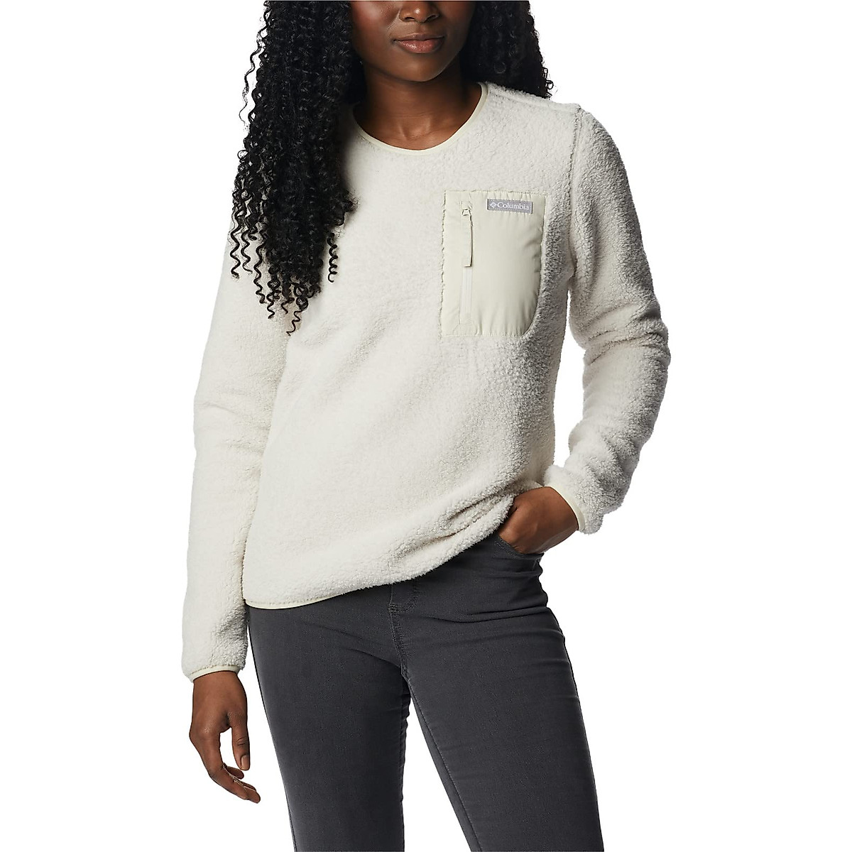 Columbia Women's West Bend Crew, Chalk, Large