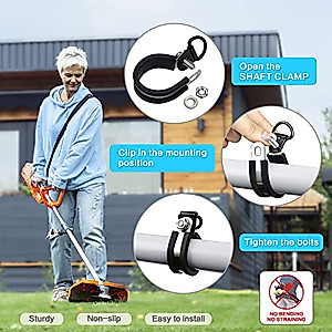 TIANAO Long Trimmer Strap, Reliable Shoulder Strap, Weed Eater Strap That Can Ease Your Work, Compatible with Leaf Blower/String Trimmers/Hedge Trimmer/Multi Head System/Blower.