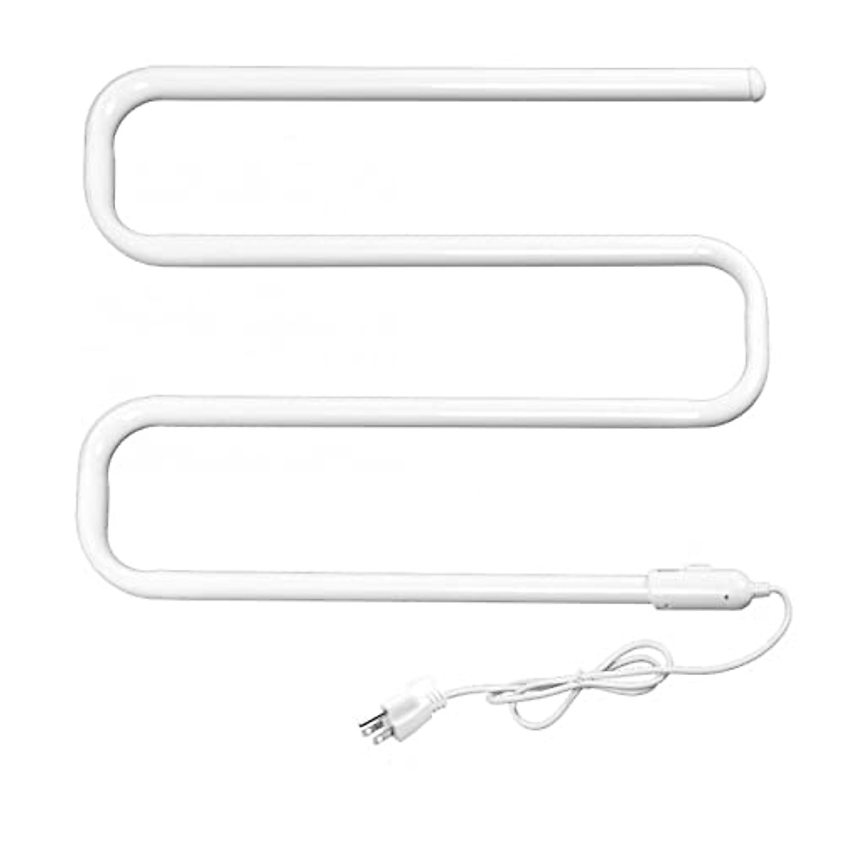 Wall-Mounted Toilet Bathroom Electric Heating Towel Bath Towel Drying Rack Constant Temperature,White