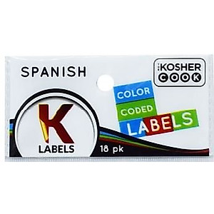 Kosher Sticker Labels Spanish Assorted Colors