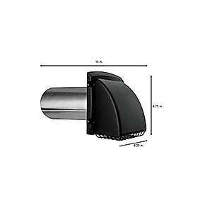 Everbilt BPMH4BLKHD6 Wide Mouth Dryer Vent Hood (Black)