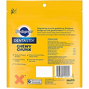 Pedigree DentaStix Chewy Chunx Dental Treats, Large Dog – 4 oz.