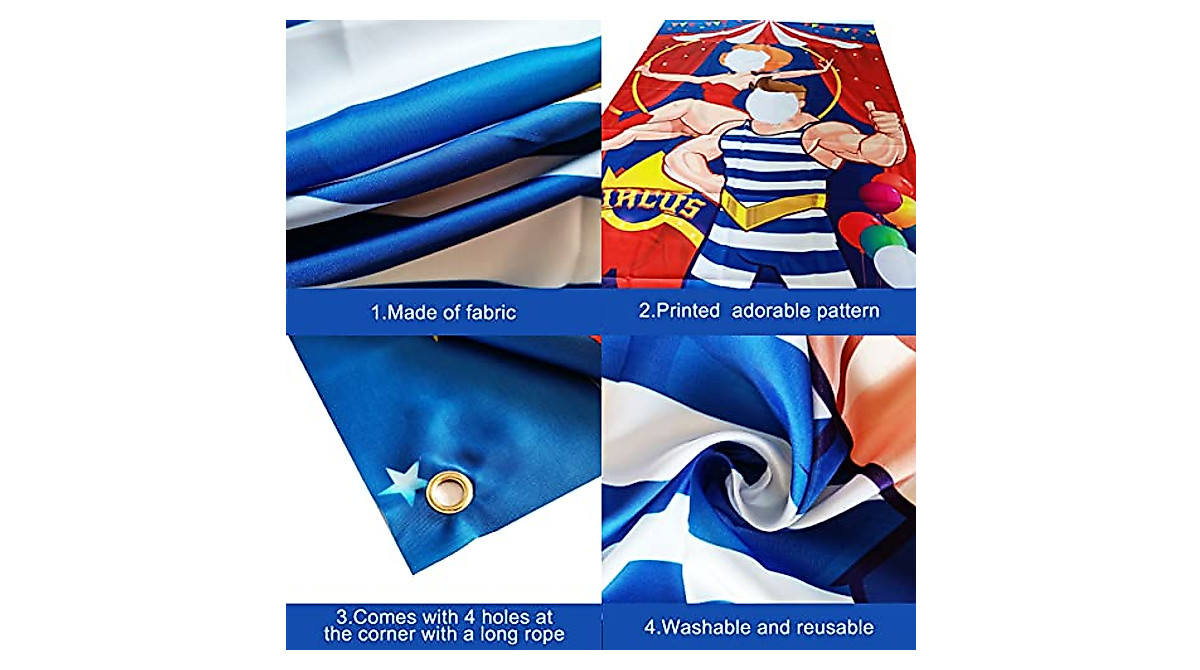 KatchOn Carnival Photo Booth Backdrop - 72x36 in for Parties