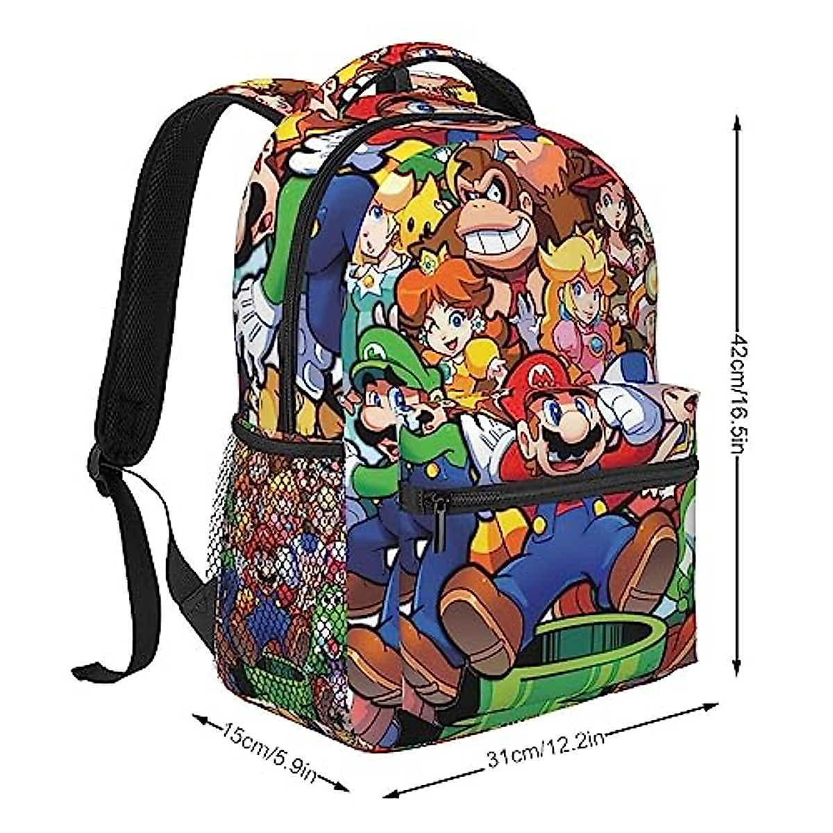 Super Cartoon Backpack Anime 3D Game Printed School Bookbag Laptop Backpacks Travel For Boys Girls Kids Back To-School