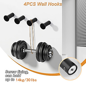 SAYAYO Modern Black Coat Hooks Wall Mounted, Towel Hooks for Bathrooms Robe Hooks, Heavy Duty Wall Hooks for Hanging, SUS 304 Stainless Steel 4 Packs