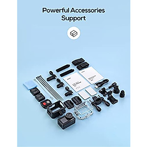 iZEEKER Action Camera 4K 24MP with Touchscreen, 40M Underwater Camera Waterproof, Dual Screen Vlog Camera with EIS3.0, WiFi, Remote Control with 2X 1350mAh Batteries,Charger and Accessory Kit-iA800