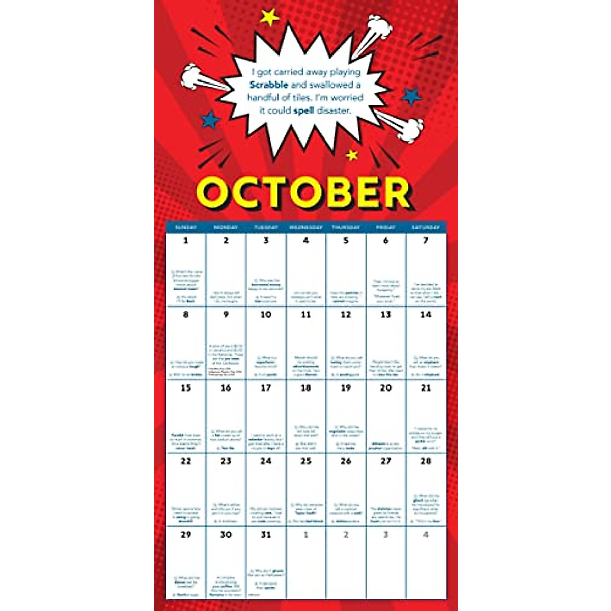 2023 Dad Jokes Wall Calendar: 365 Days of Punbelievable Jokes (A Monthly Calendar & White Elephant Gag Gift for Him or Her)