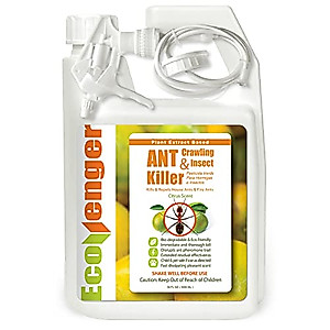 EcoVenger Ant Killer & Crawling Insect Killer, 32oz Ready to Use, Indoor & Outdoor, Kills & Repels, Lasting Prevention, Natural & Non-Toxic Plant Based Formula, Pleasant Citrus Scent
